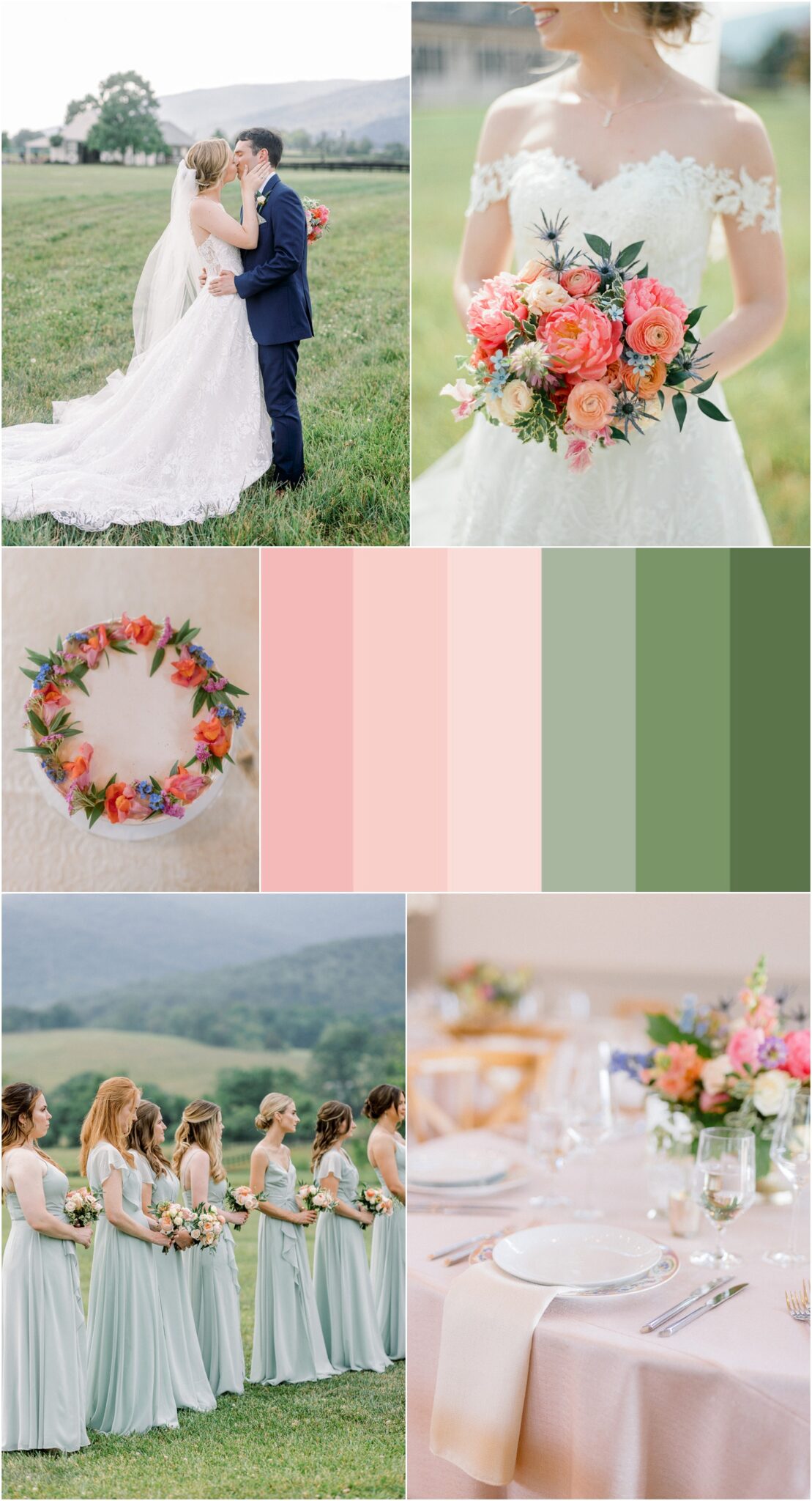 Stunning Color Palettes for Weddings | Charlottesville Photographer